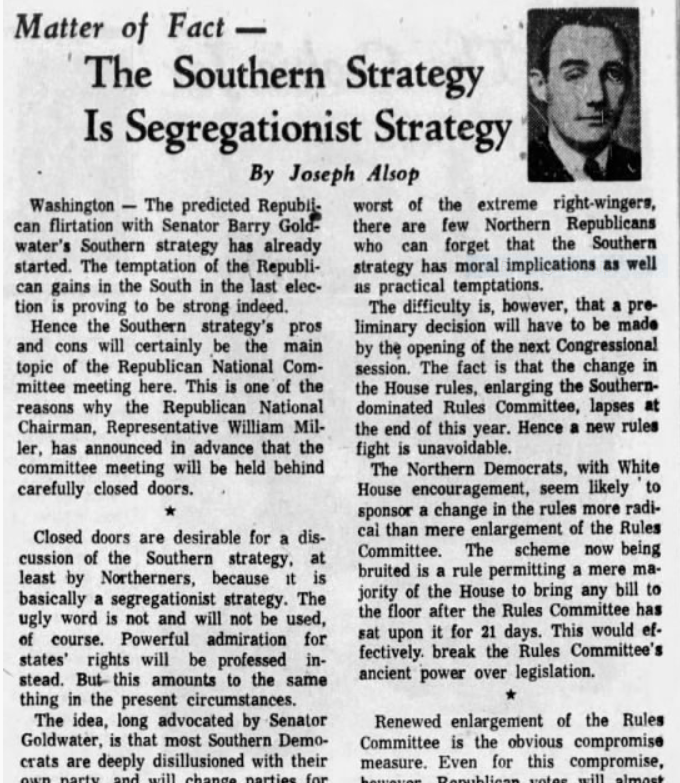 The Myth of the “Myth” of the Southern Strategy – The Propaganda Professor
