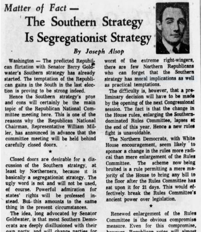 The Myth of the “Myth” of the Southern Strategy – The Propaganda Professor